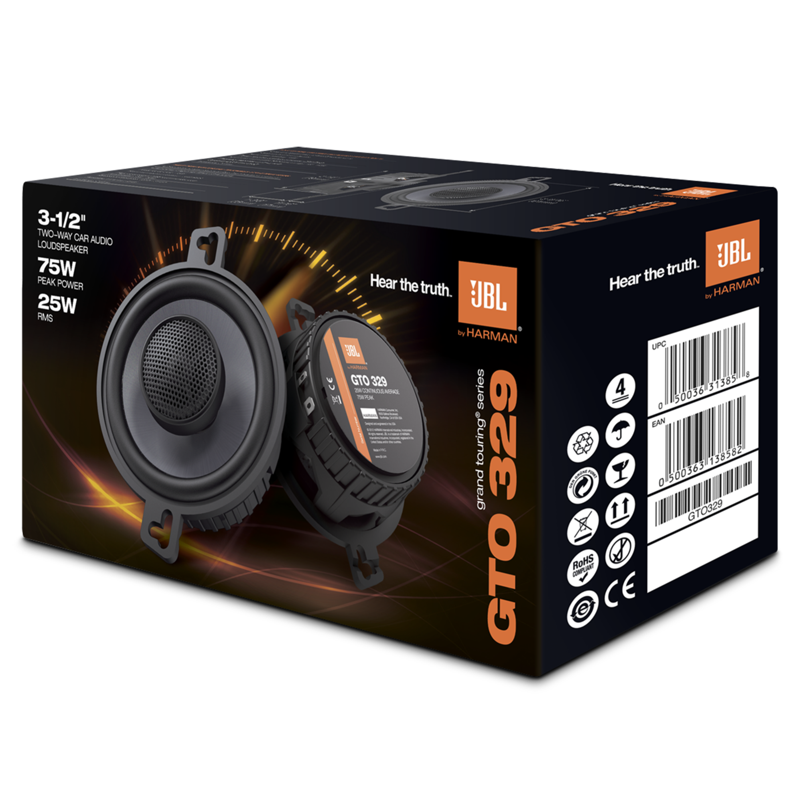 GTO329 | 75-Watt, Two-Way 3-1/2" Speaker System