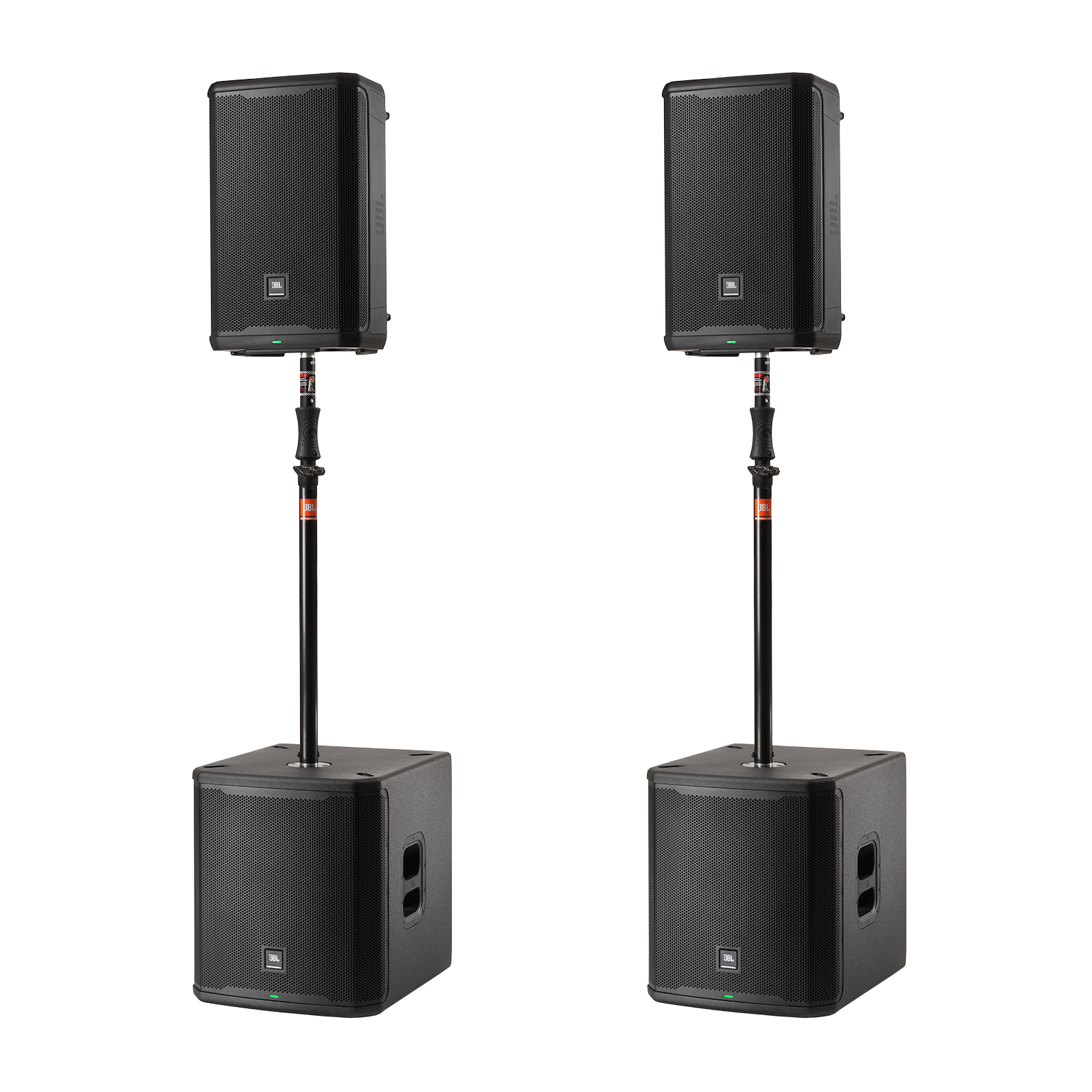 JBL PRX912 + PRX915XLF Bundle | 12" powered PA speakers, 15" powered ...
