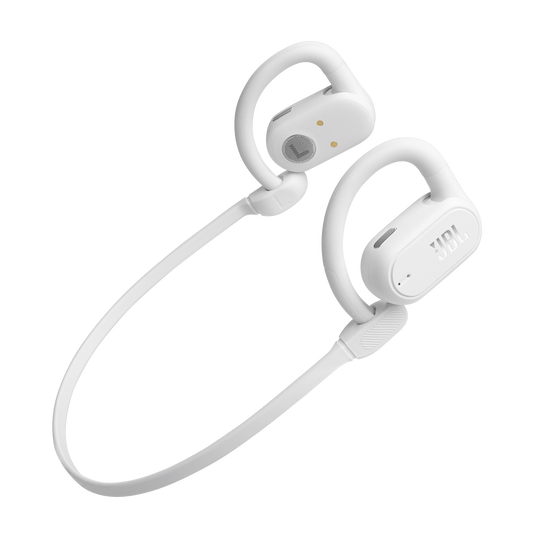 white wireless bluetooth earbuds