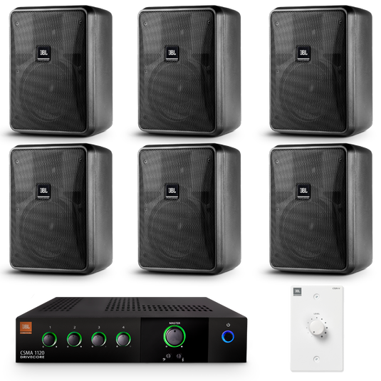 JBL Medium Commercial Space Sound Bundle - Black