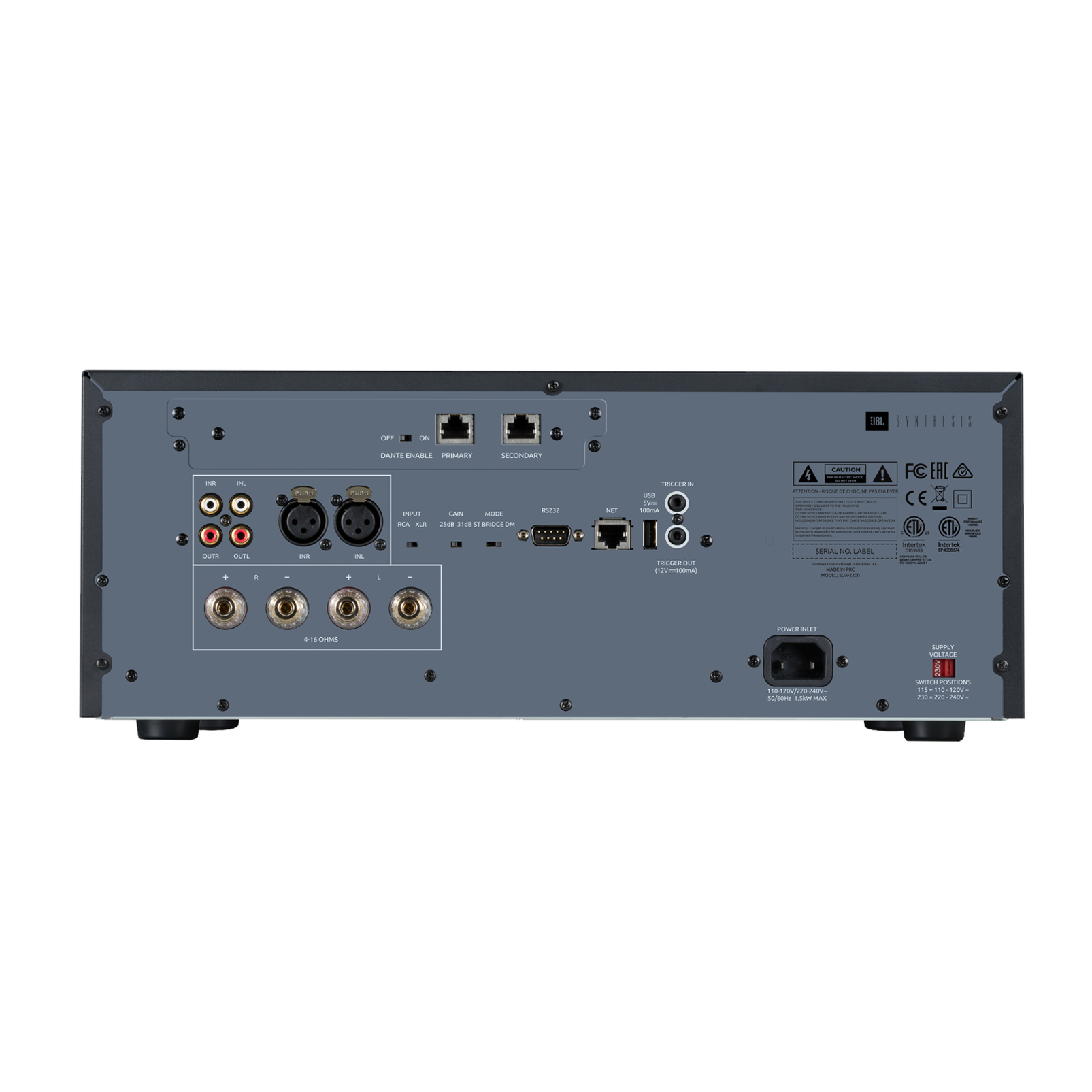 SDA-2200 | 2-Channel Bridgeable Class G Amplifier