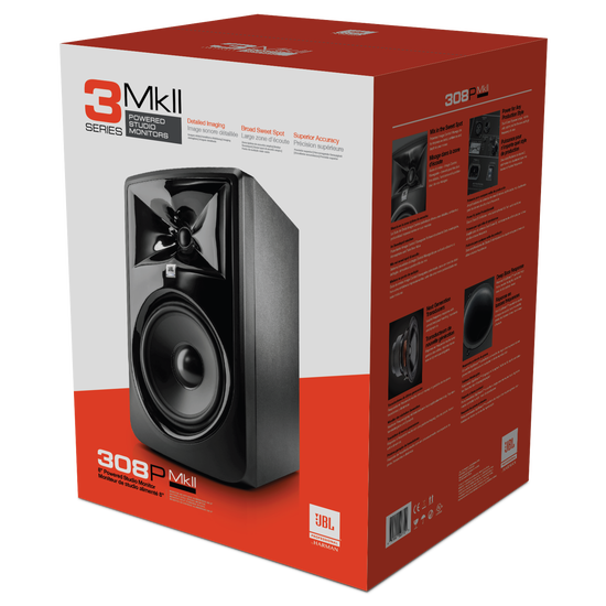 JBL 308P MkII | Powered 8" (20.32 cm) Two-Way Studio Monitor