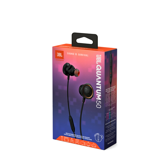 JBL Quantum 50 | Wired in-ear gaming headset with volume slider and mic ...