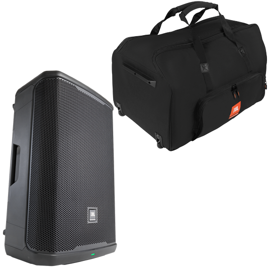 JBL PRX915 + Tote Bag with Wheels Bundle | Professional Powered Two-Way ...