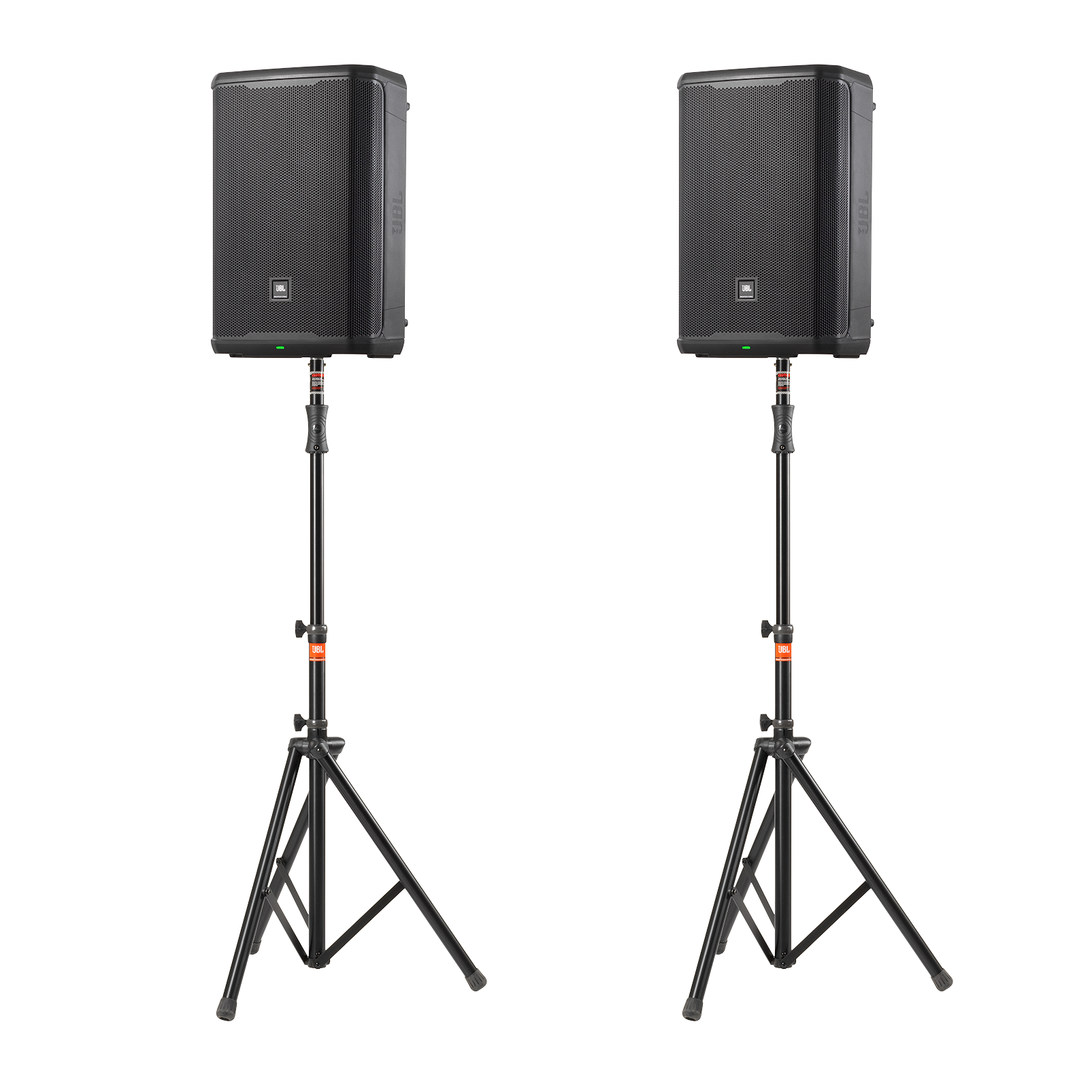 JBL PRX915 + Stands Bundle | 15" powered two-way PA speakers and tripod ...