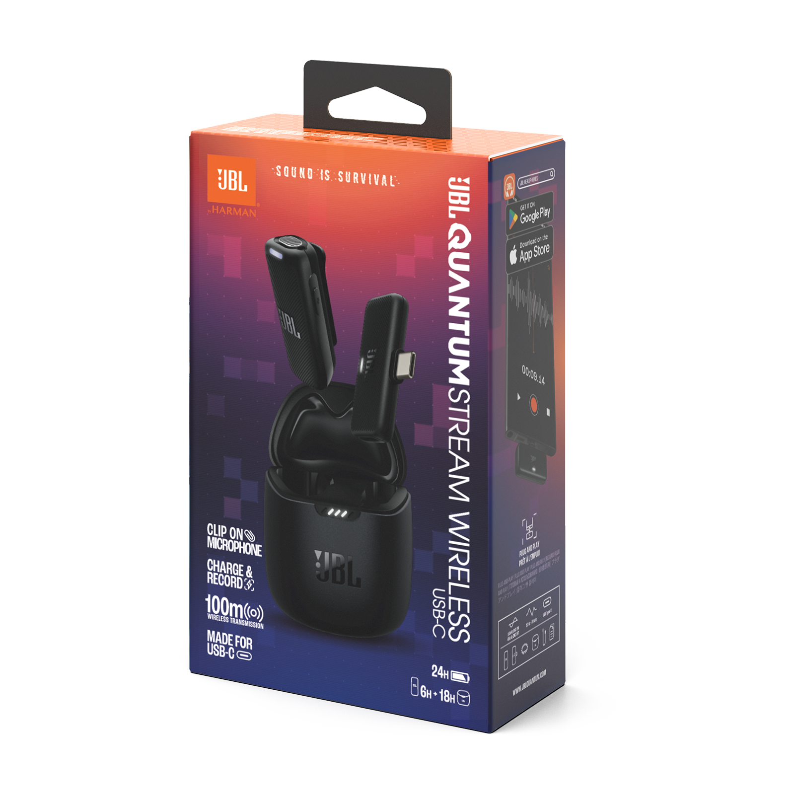 JBL Quantum Stream Wireless USB-C | Wearable wireless streaming microphone