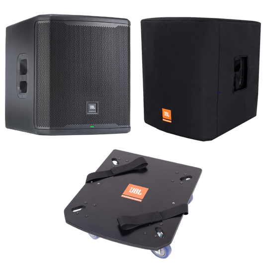 JBL PRX915XLF + Casters + Cover Bundle | Professional Powered 15-Inch Subwoofer, Casters and ...