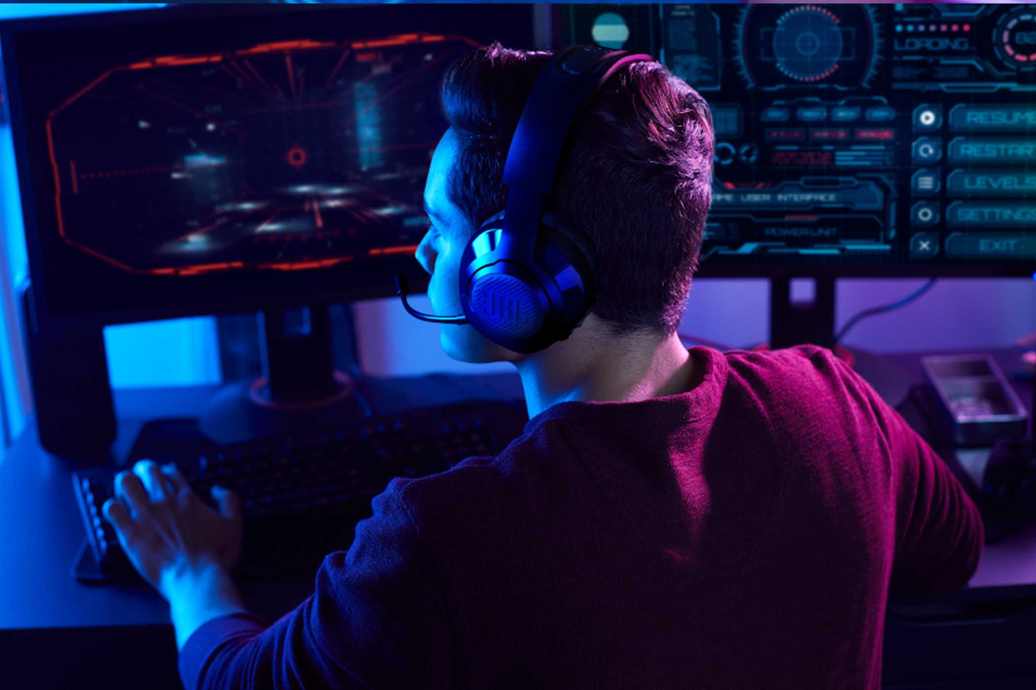 JBL Quantum 350 Wireless | Wireless PC gaming headset with detachable ...