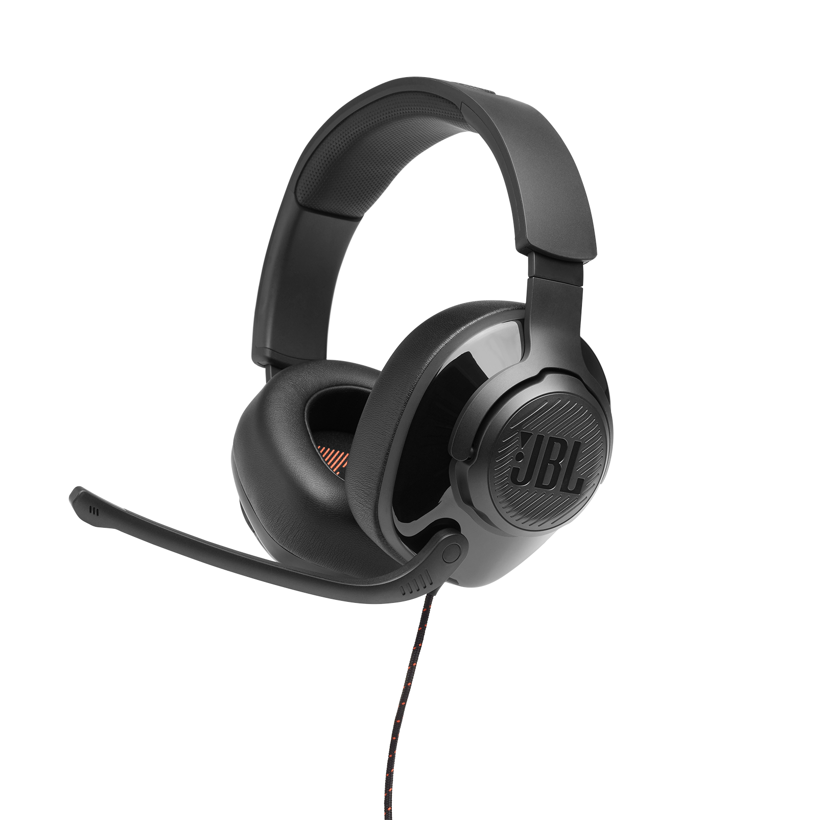 JBL Quantum 300 | Hybrid wired over-ear gaming headset with flip-up mic